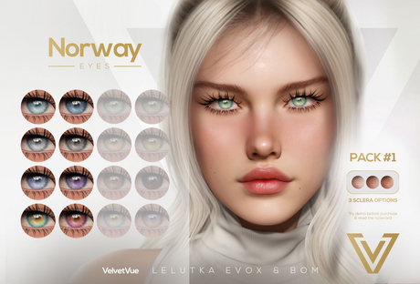 Second Life Marketplace - [ VelvetVue ] Norway Eyes :: Pack #1